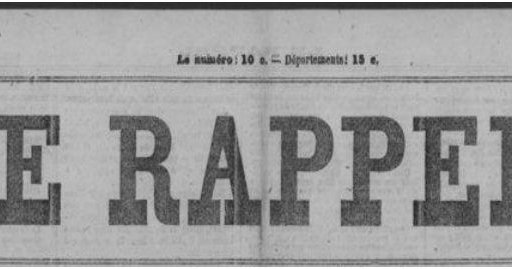 "Le Rappel" ouvre ses pages à la plume de André Léo le 13 avril ...